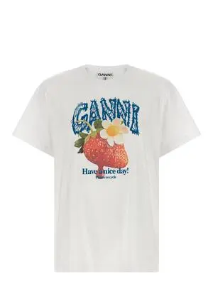 GANNI Strawberry' T-shirt - White