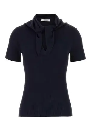 Max Mara Max Mara Women Midnight Blue Viscose Blend Palmeti Top Blue