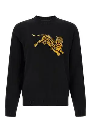 Kenzo Jumping Tiger' Intarsia Sweater - Black