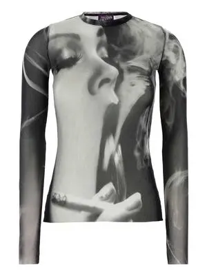 JEAN PAUL GAULTIER Printed Tulle Top - Multicolor