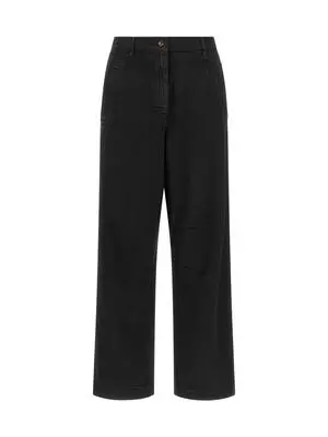 Dries Van Noten Loose Cotton Trousers - Gray