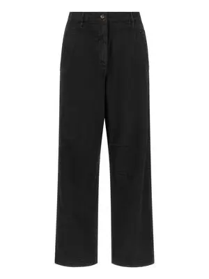 Dries Van Noten Loose Cotton Trousers - Gray