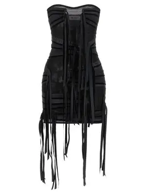 Attico Ribbon Dress - Black