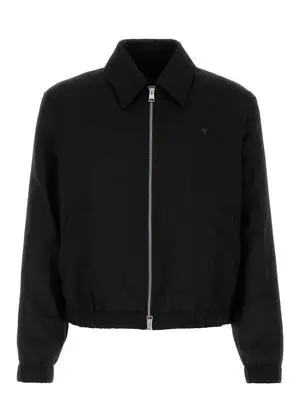 AMI Paris Wool Bomber Jacket - Black