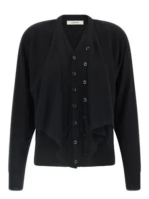 LEMAIRE Trompe L'oeil Construction Cardigan - Black