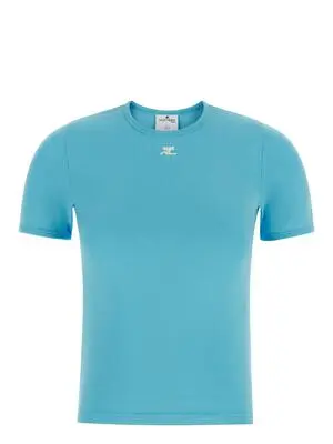 COURREGES Signature Contrast' T-shirt - Blue
