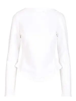 Alaïa Long-sleeved Cotton Jersey T-shirt - White