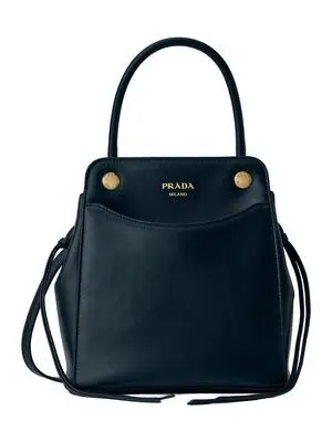 Prada Carry Mini Leather Handbag - Black