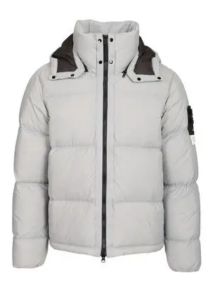 Stone Island Down Jacket In 6.6 Ripstop Nylon Cordura - Gray