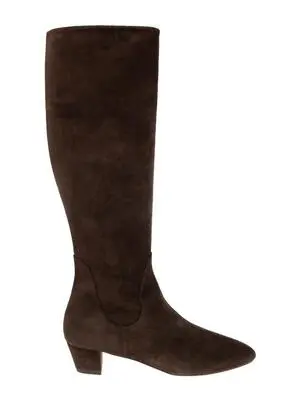 AEYDĒ Suede High-heeled Boots