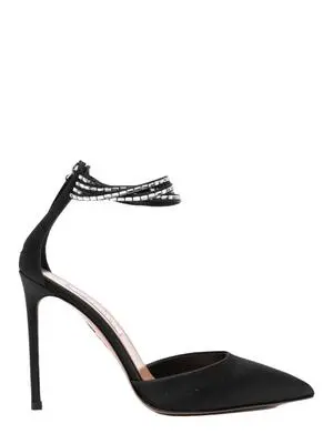 AQUAZZURA Beaded Ankle Pumps - Black
