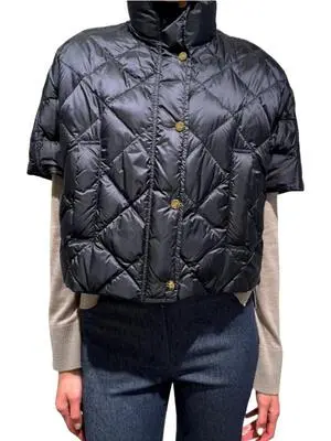 Max Mara Short-sleeved Padded Jacket - Black