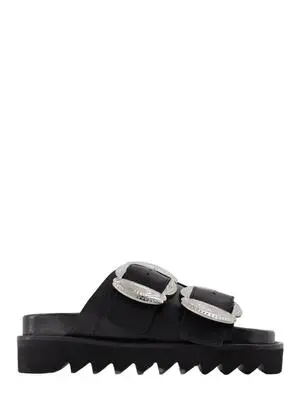 Toga Buckle Sandals - Black