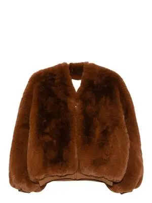 THE FRANKIE SHOP Faux Fur Coat - Bronze