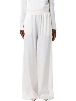 Fabiana Filippi High-waisted Wide-leg Palazzo Trousers With Elastic Waistband - Yellow