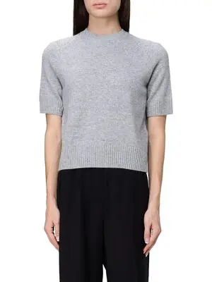 ANINE BING Pure Cashmere Crewneck Jumper With Short Sleeves