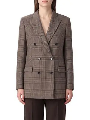 Tagliatore Houndstooth Wool And Cashmere Double-breasted Blazer - Brown