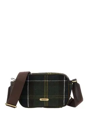 BARBOUR Tartan Wool-blend Mini Camera Bag