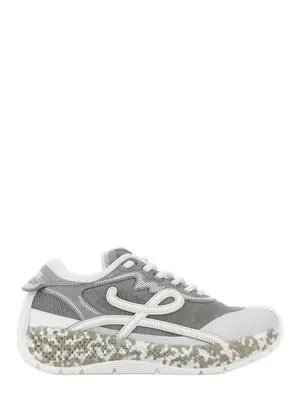 Loewe Pogo Suede And Technical Fabric Low-top Sneakers - Grey