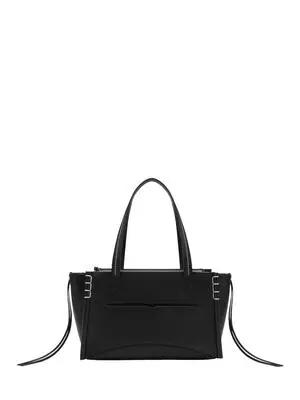 JW ANDERSON Contrast-stitching Full-grain Calfskin Shoulder Bag