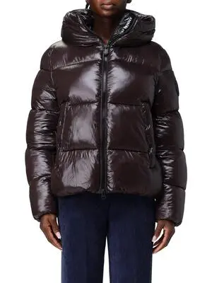 SAVE THE DUCK Biddy Puffer Jacket With Hood, High Neck And Thermoplume® Padding Dark