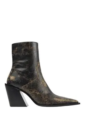 Camper Escandalo Two-tone Leather Western Boots With Square Toe And Zip - Multicolor