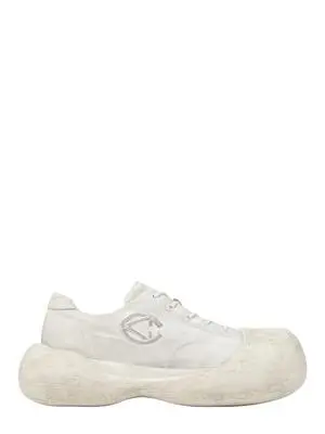 Camper Caramba Low-top Sneakers In Technical Fabric With Embroidered Logo - White