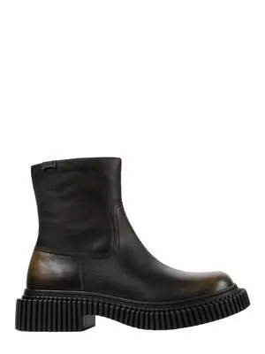Camper Pix Berlin Aged Leather Ankle Boots With Xl Extralight® Sole - Multicolor