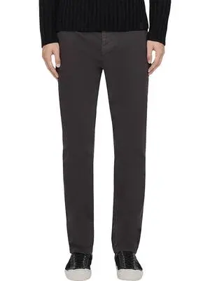 ALLSAINTS Tower Stretch Cotton Straight Leg Chinos - Anthracite