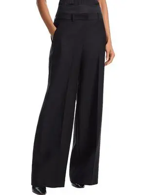 HEIRLOME Pia Wool & Silk Trousers - Black