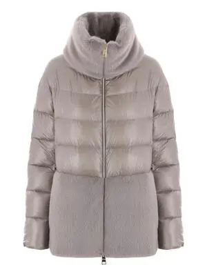 Herno High-neck Padded Down Jacket - Gray
