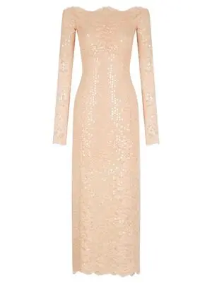 PACO RABANNE Rabanne Off-Shoulder Lace Maxi Dress