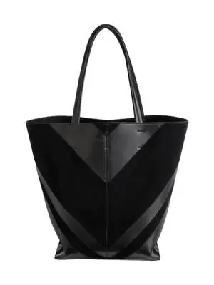 Phoebe Philo Logo Embossed Top Handle Bag - Black