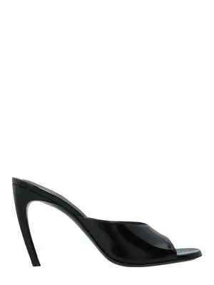 Attico Open Toe Heeled Mules - Black
