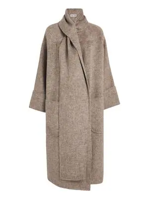 WOLK MORAIS Cashmere Cunardier High-neck Coat - Grey