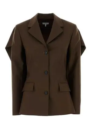 Loewe Wool Blazer With Viscose Lining - Brown