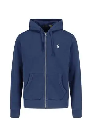 Polo Ralph Lauren Zip-up Hoodie Sweatshirt - Blue