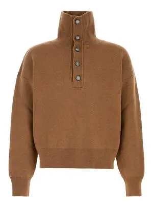AMI Paris High-collar Sweater - Camel