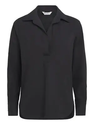 Max Mara Stretch-cotton Polo Shirt - Black