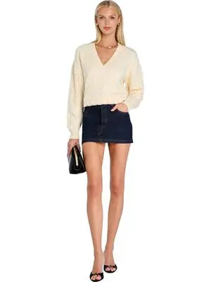 SEROYA Tillie Denim Dress - Eggshell/atlantic