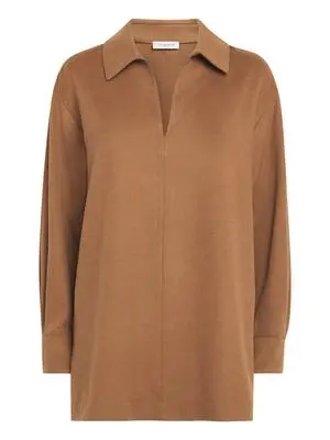 LAFAYETTE 148 NEW YORK Camel Hair Pullover Blouse