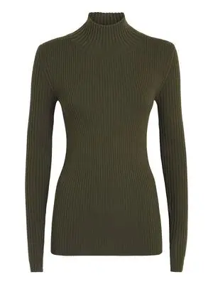 VICTORIA BECKHAM Merino Wool-blend Ribbed Sweater