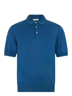 Boglioli Cotton Short-sleeve Polo Shirt - Blue