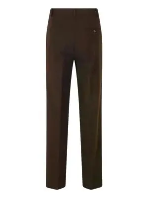 CIRCOLO 1901 Pressed-crease Straight-leg Trousers - Brown