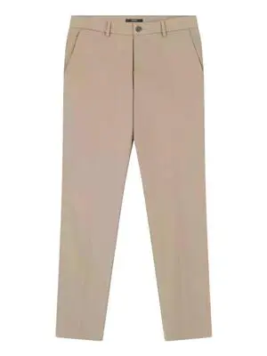 Boggi Milano Trousers In Stretch Cotton - Neutrals