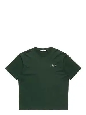 Acne Studios Jersey T-shirt With Logo - Green