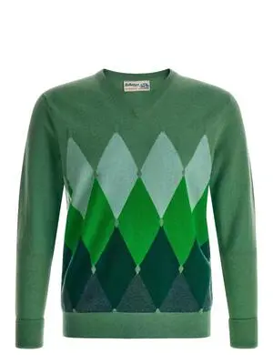 BALLANTYNE Diamond-intarsia Sweater - Green