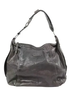 TOD'S Leather Tote Bag - Grey