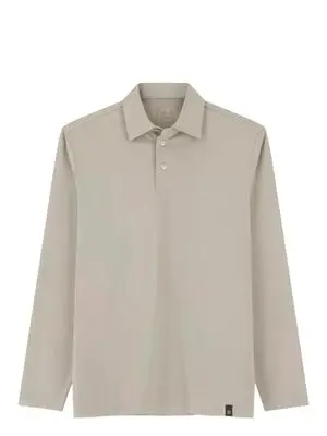 Boggi Milano Polo In Cotton And Silk Jersey Neutrals