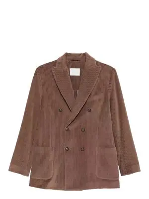 CIRCOLO 1901 Double-breasted Corduroy Jacket - Brown